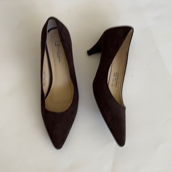 Boston Design Studio | Shoes | Boston Design Studio Brown Suede Heel ...